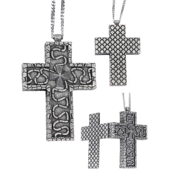 Jewelry | Heavy Duty Stainless Steel Thanos Cross Necklace With Hidden ...
